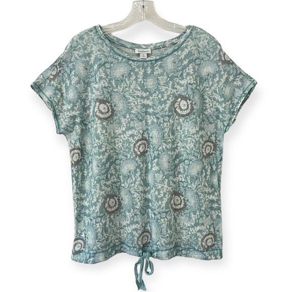 Sundance | Tops | Sundance Linen Watercolor Floral Tee Shirt U8 | Poshmark